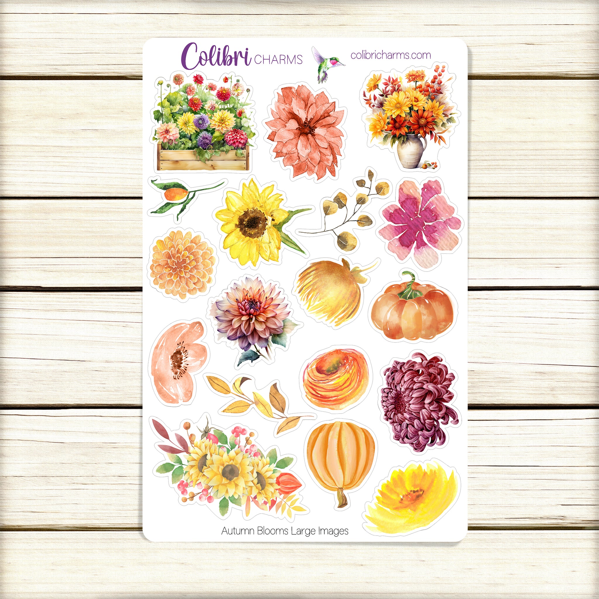 Autumn Blooms Planner Stickers | Fall Deco Stickers | Floral Planner S ...