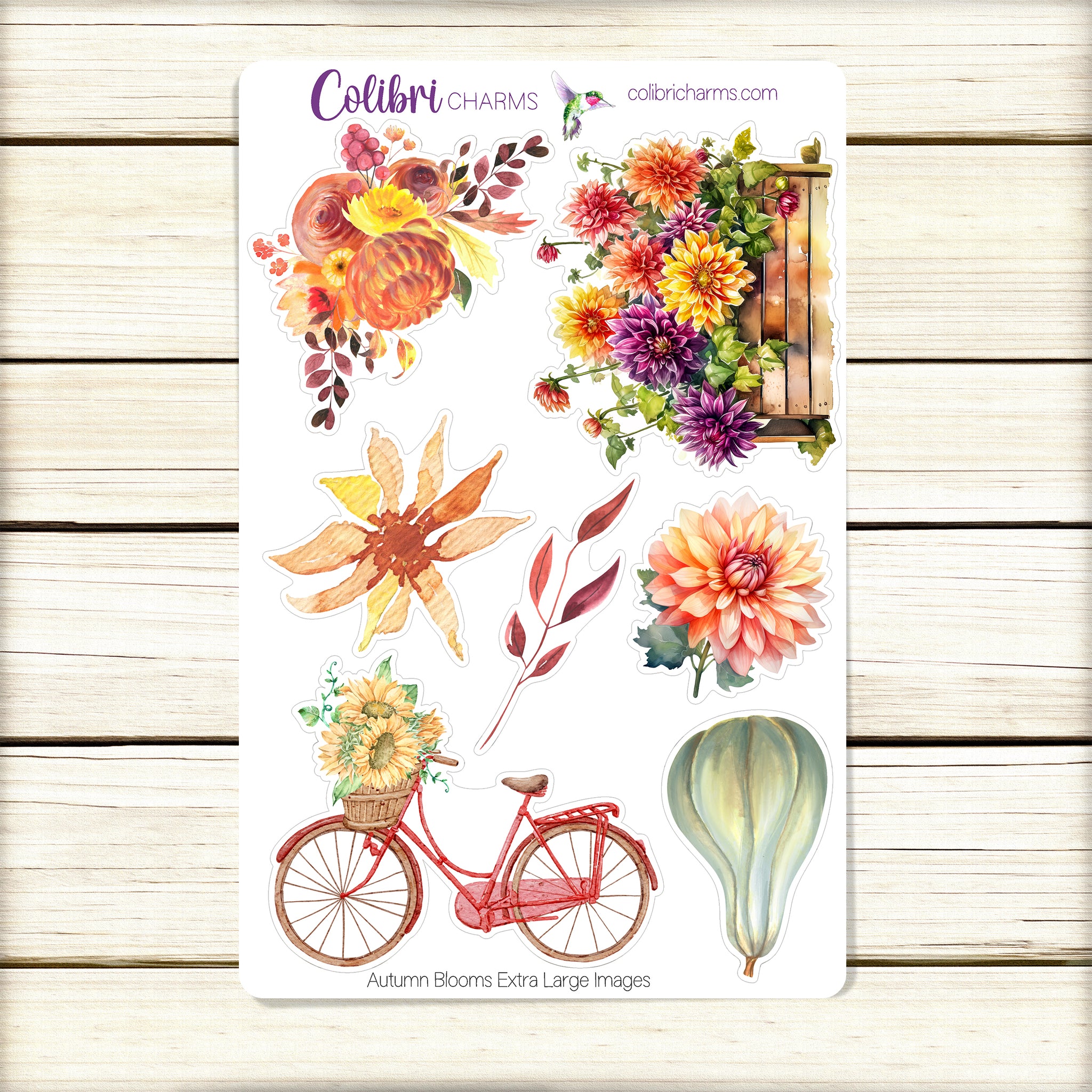 Autumn Blooms Planner Stickers | Fall Deco Stickers | Floral Planner S ...