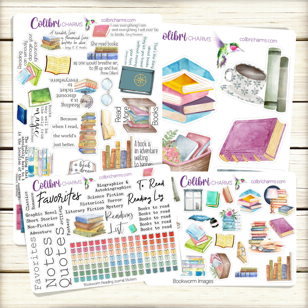 Bookworm Planner Stickers | Book Lovers’ Stickers | Readers Stickers ...